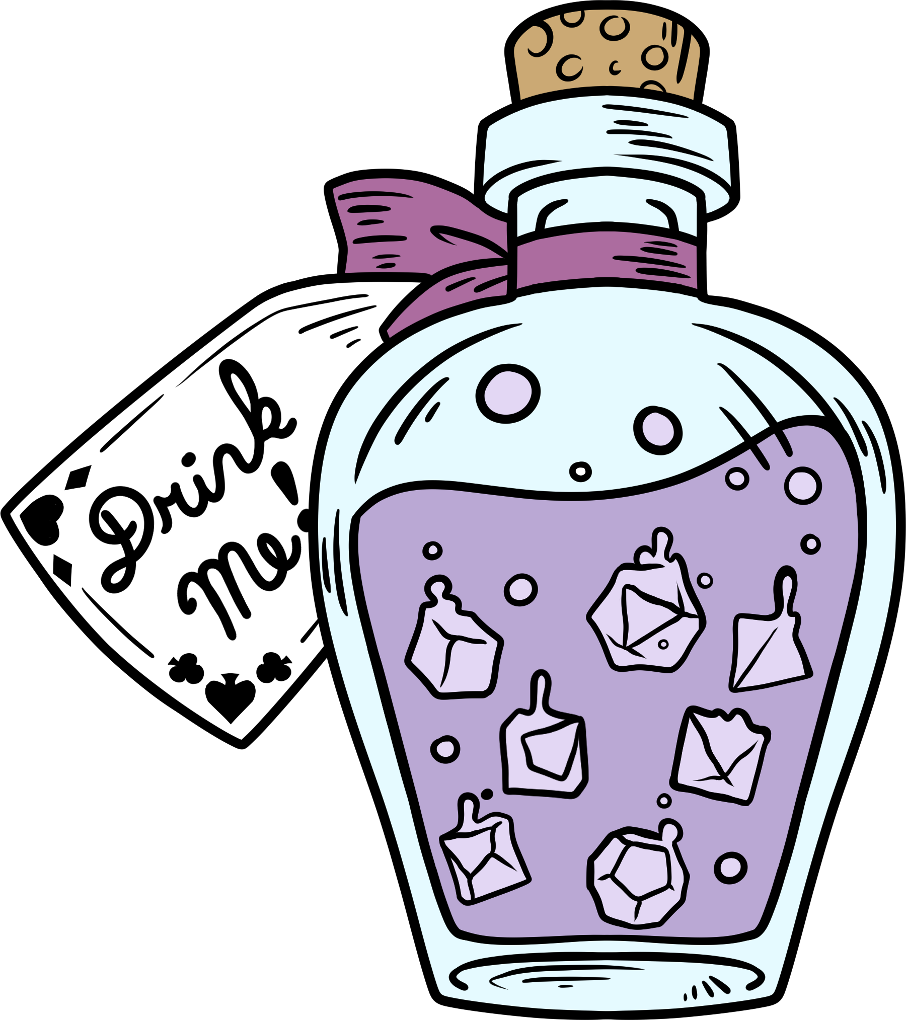 Alices Adventures In Diceland Drink Me Enamel Pin Foam Brain Games