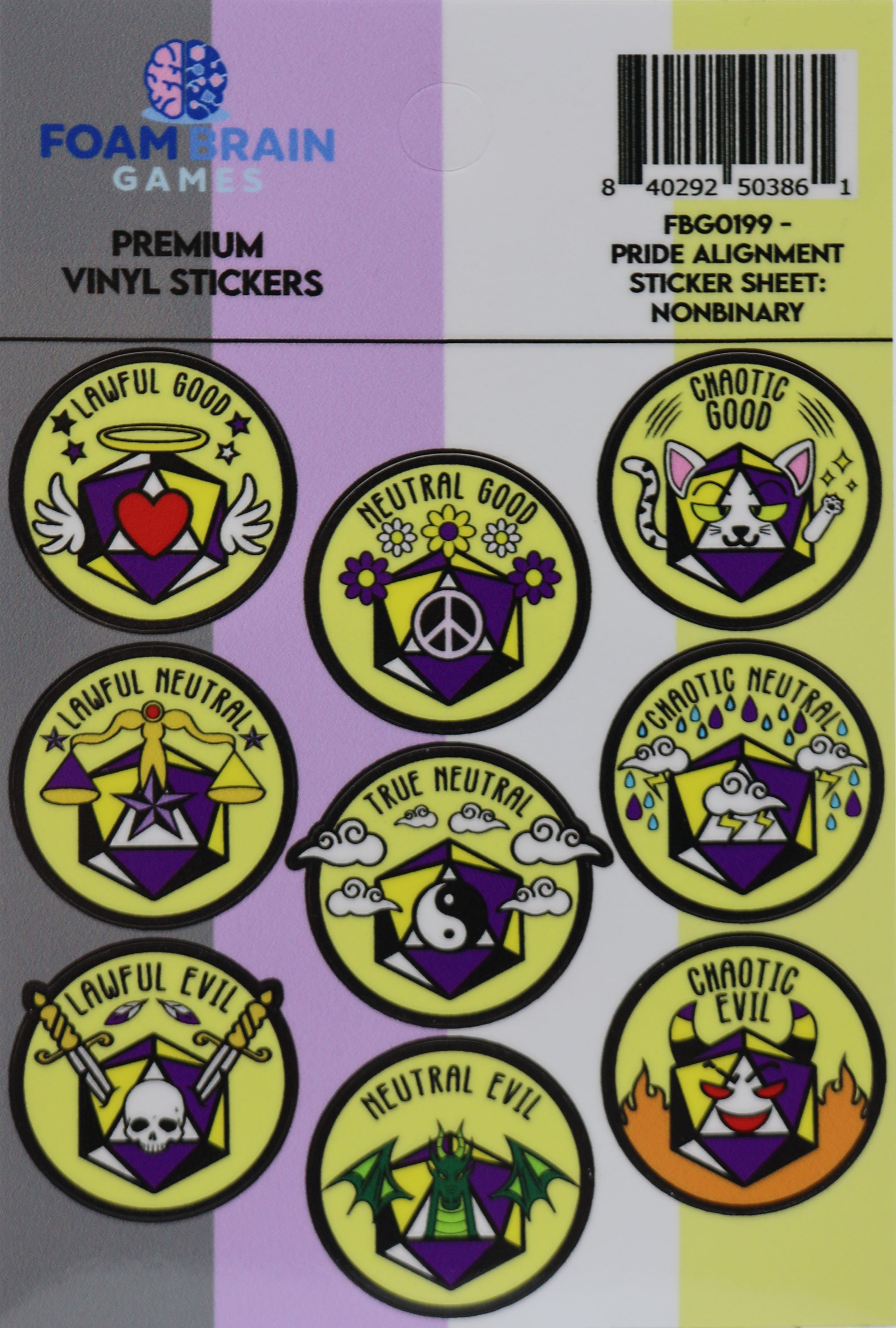 Pride Alignment Sticker Sheet: Nonbinary