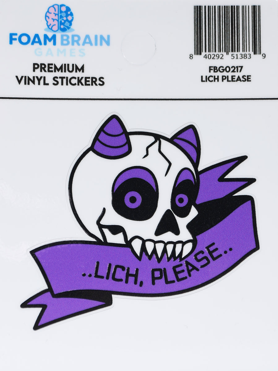 Lich Please Sticker – Foam Brain Games
