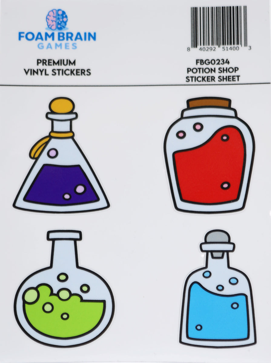 Potion Shop Sticker Sheet – Foam Brain Games