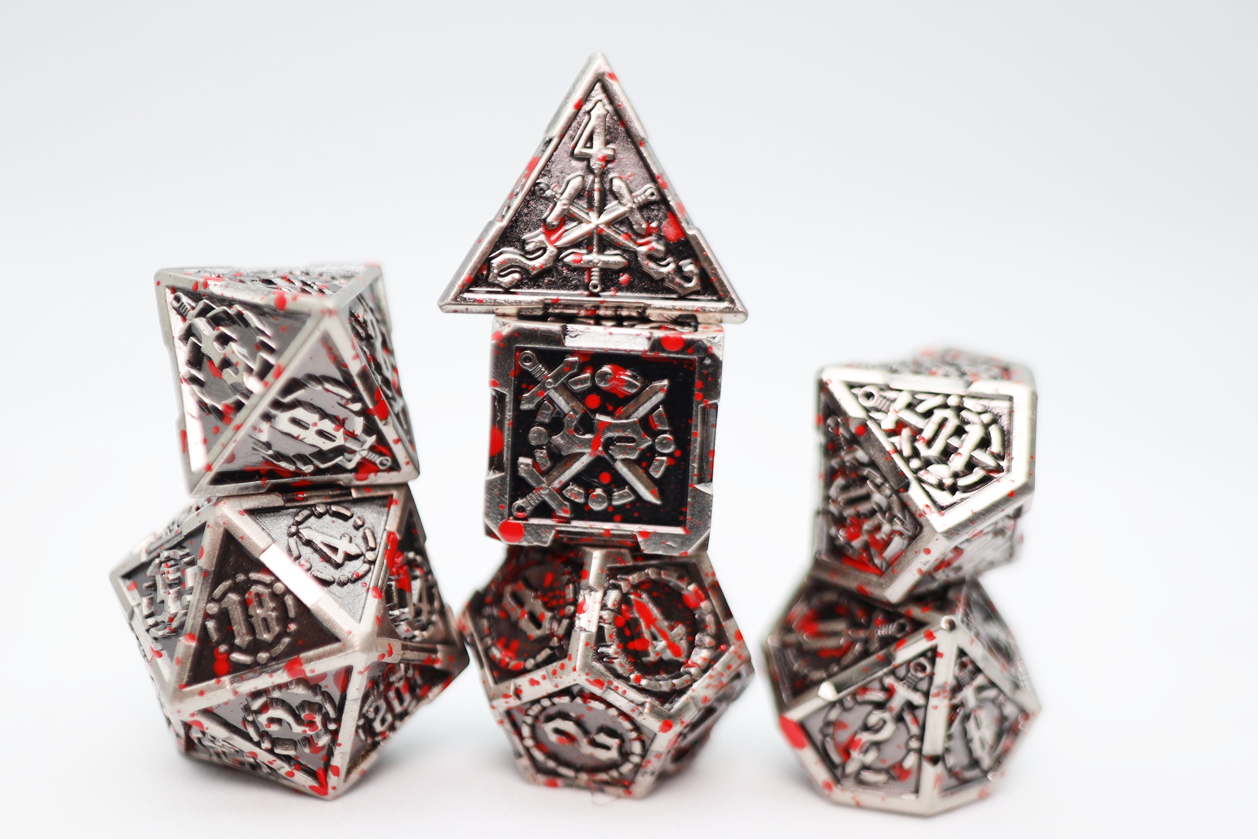 Crossed Swords: Vampiric Sword - Metal RPG Dice Set – Foam Brain Games