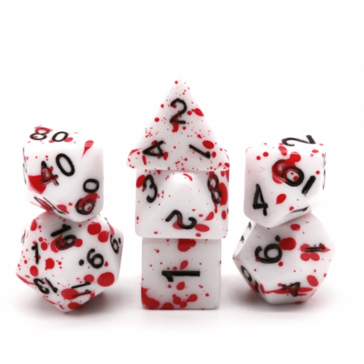 Blood Splatter RPG Dice Set – Foam Brain Games