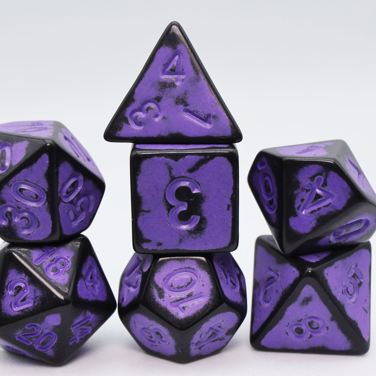 Timeworn Purple RPG Dice Set – Foam Brain Games
