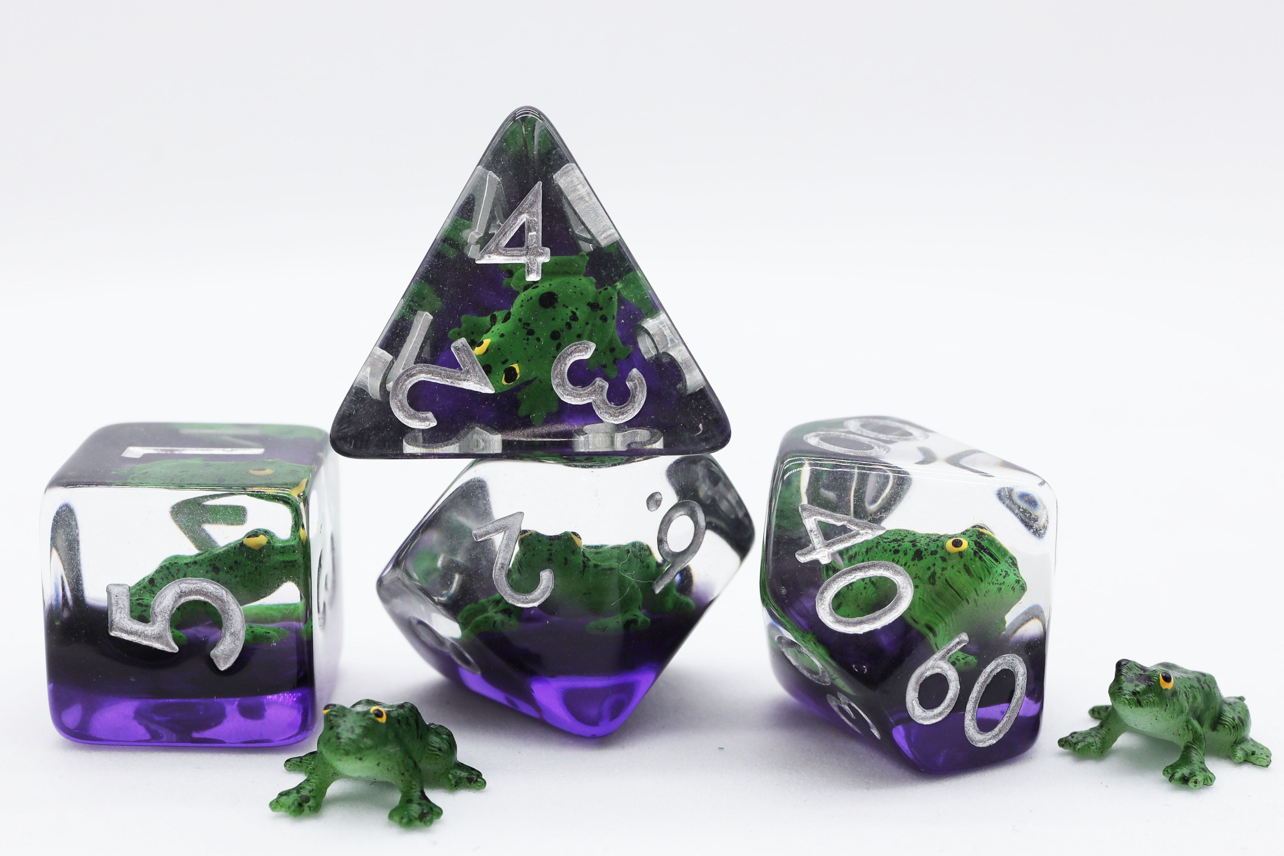 Green Poison Frog RPG Dice Set – Foam Brain Games