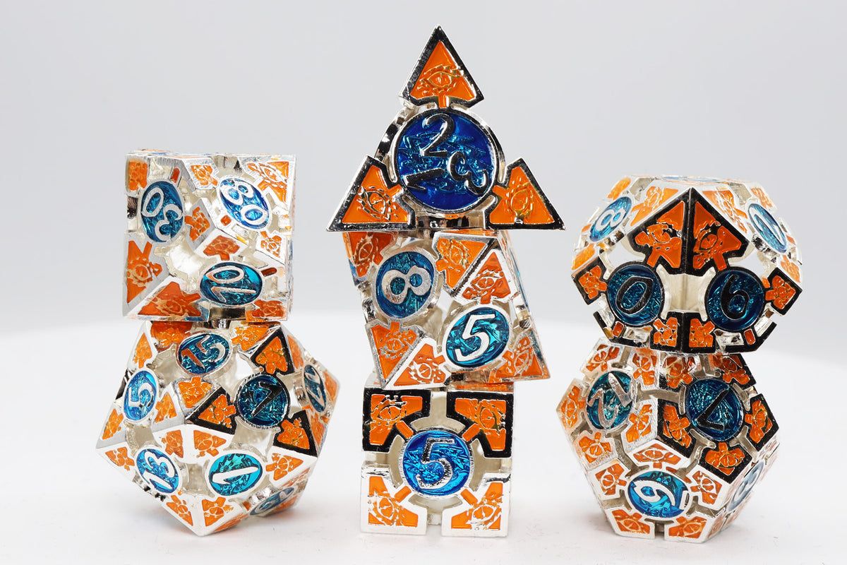 Oculus: Intelligent - Metal RPG Dice Set – Foam Brain Games