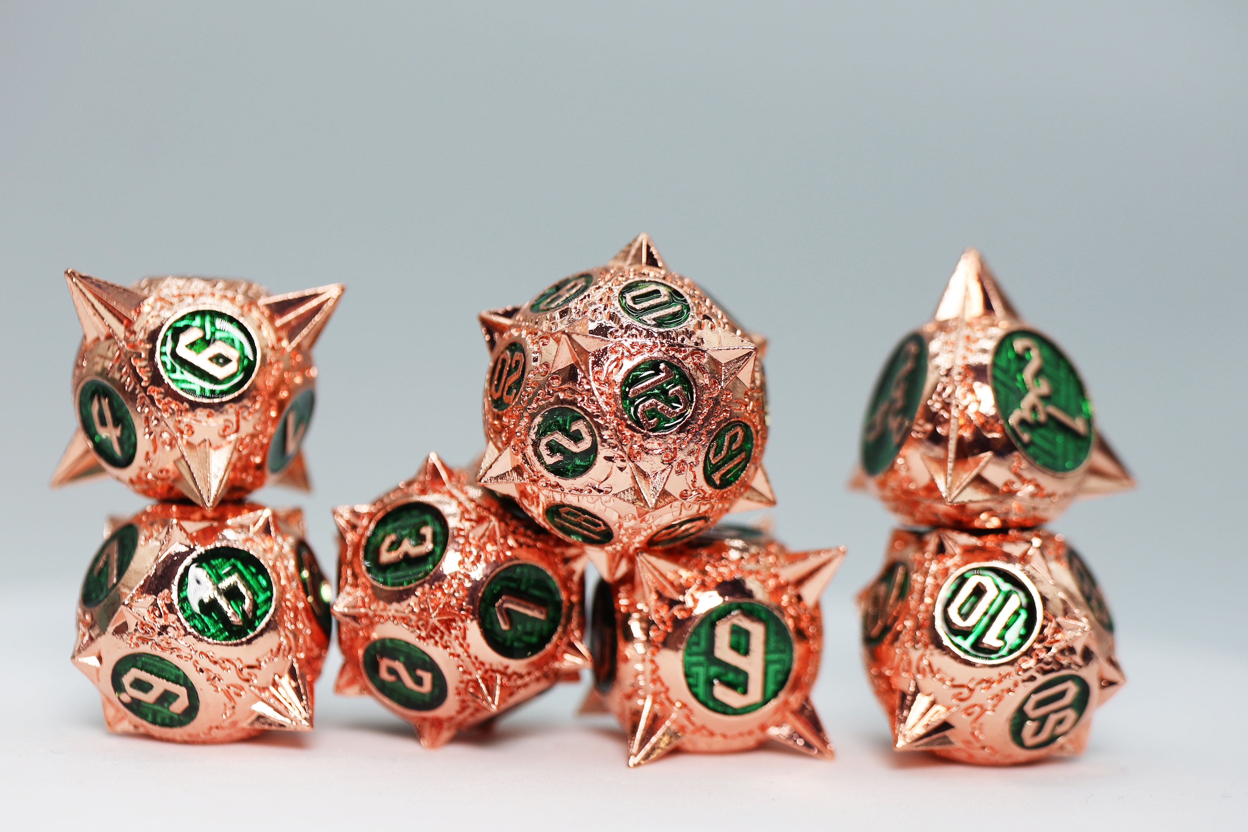 Meteor Storm: Emerald Storm - Metal RPG Dice Set – Foam Brain Games
