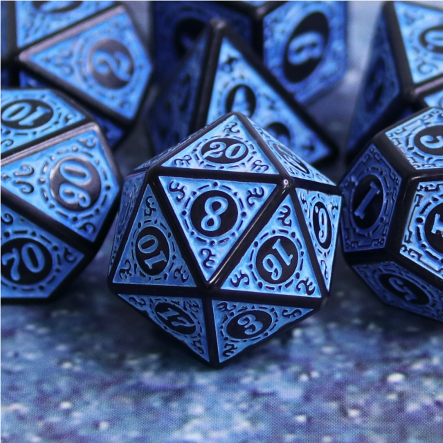 Magic Flame - Blue RPG Dice Set – Foam Brain Games