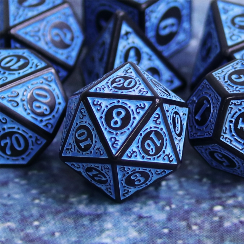 Magic Flame - Blue RPG Dice Set – Foam Brain Games