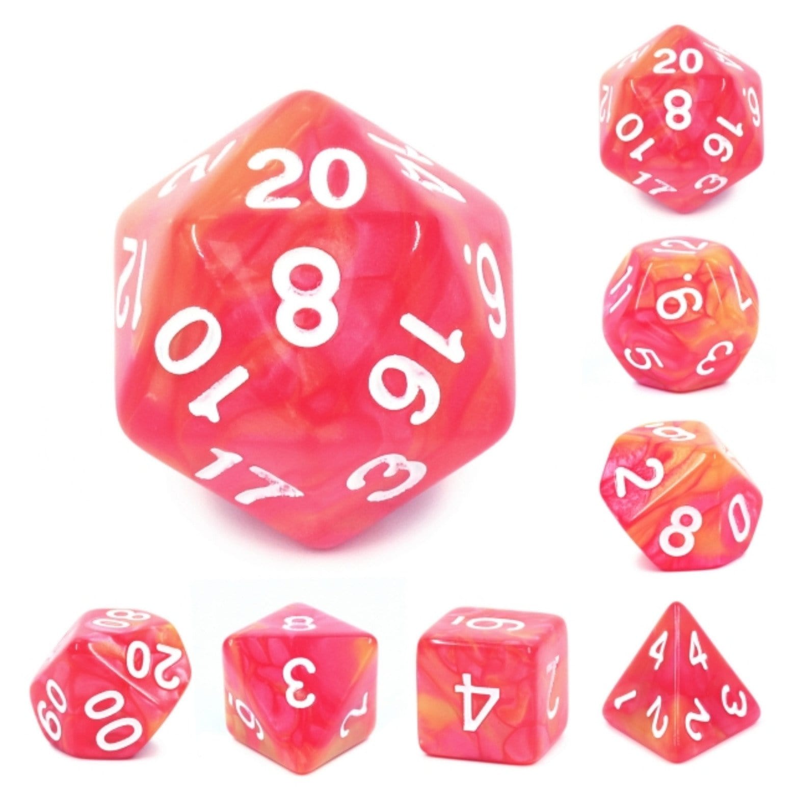 Grapefruit RPG Dice Set – Foam Brain Games